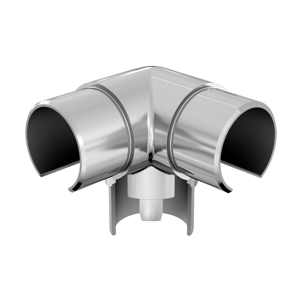 Modular 50mm Round – 90 Degree T Joiner - Framelessly